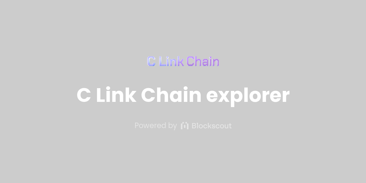 C Link Chain verify contract | Blockscout